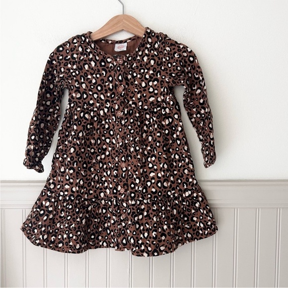 wonder nation | Dresses | Girls Brown Leopard Print Kids Dress | Poshmark